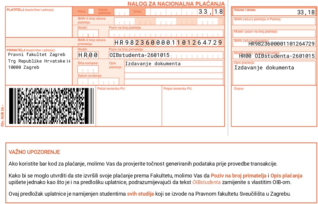 Studentska služba / Opće informacije - Pravni fakultet Sveučilišta u ...