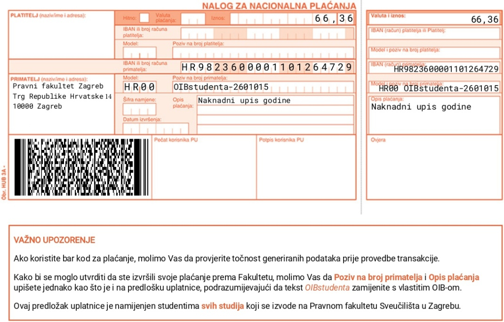 Studentska služba / Opće informacije - Pravni fakultet Sveučilišta u ...