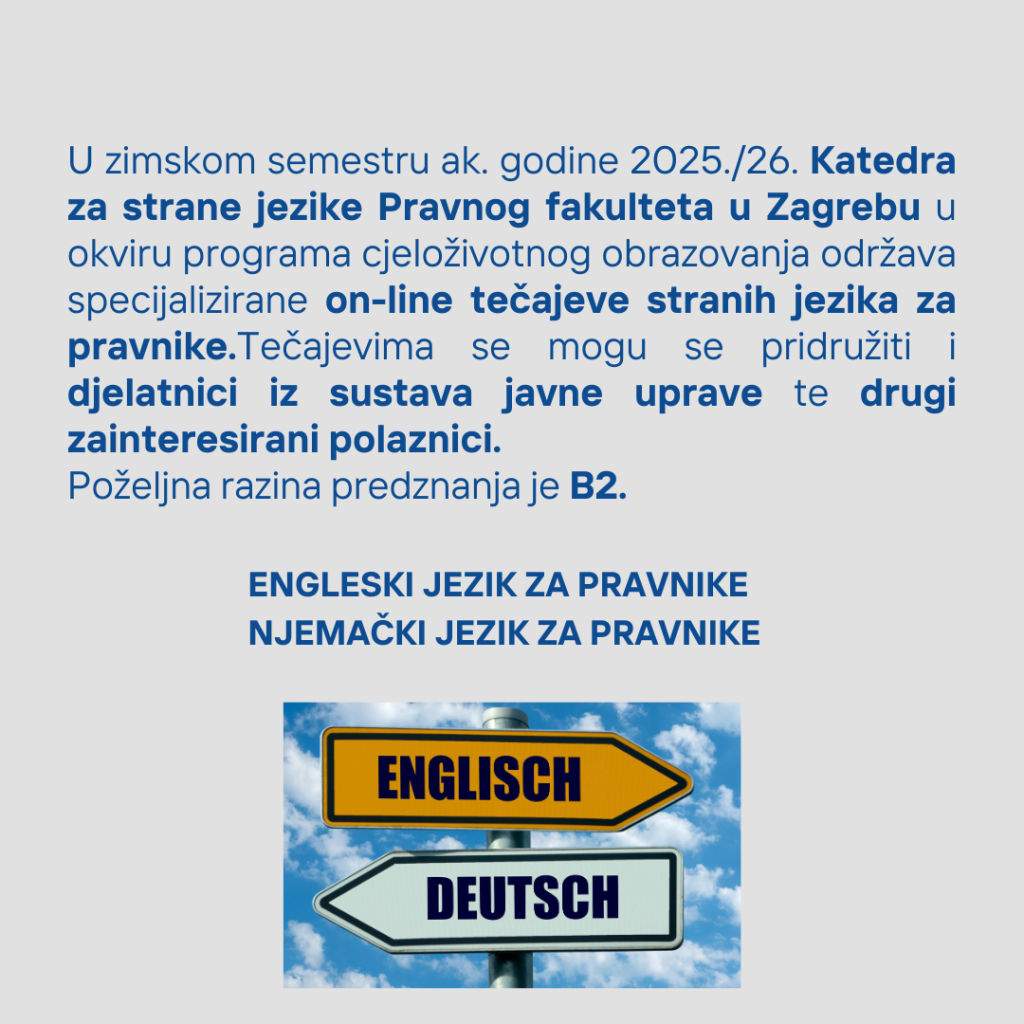 Cjeloživotno obrazovanje u području stranih jezika ON-LINE TEČAJEVI ...